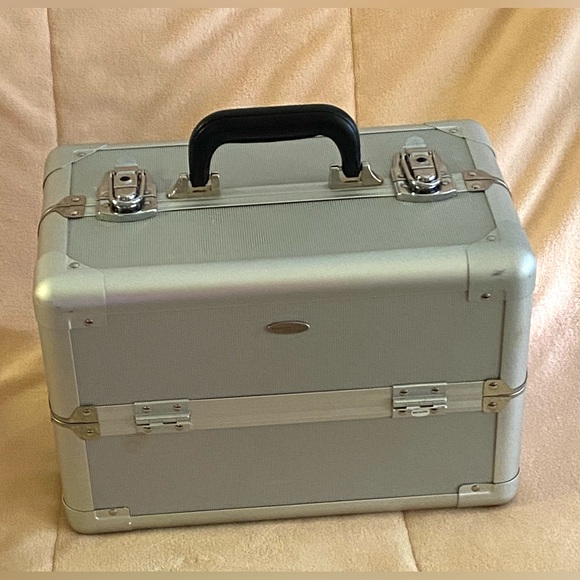 Sephora | Bags | Sephora Silver Makeup Train Case | Poshmark